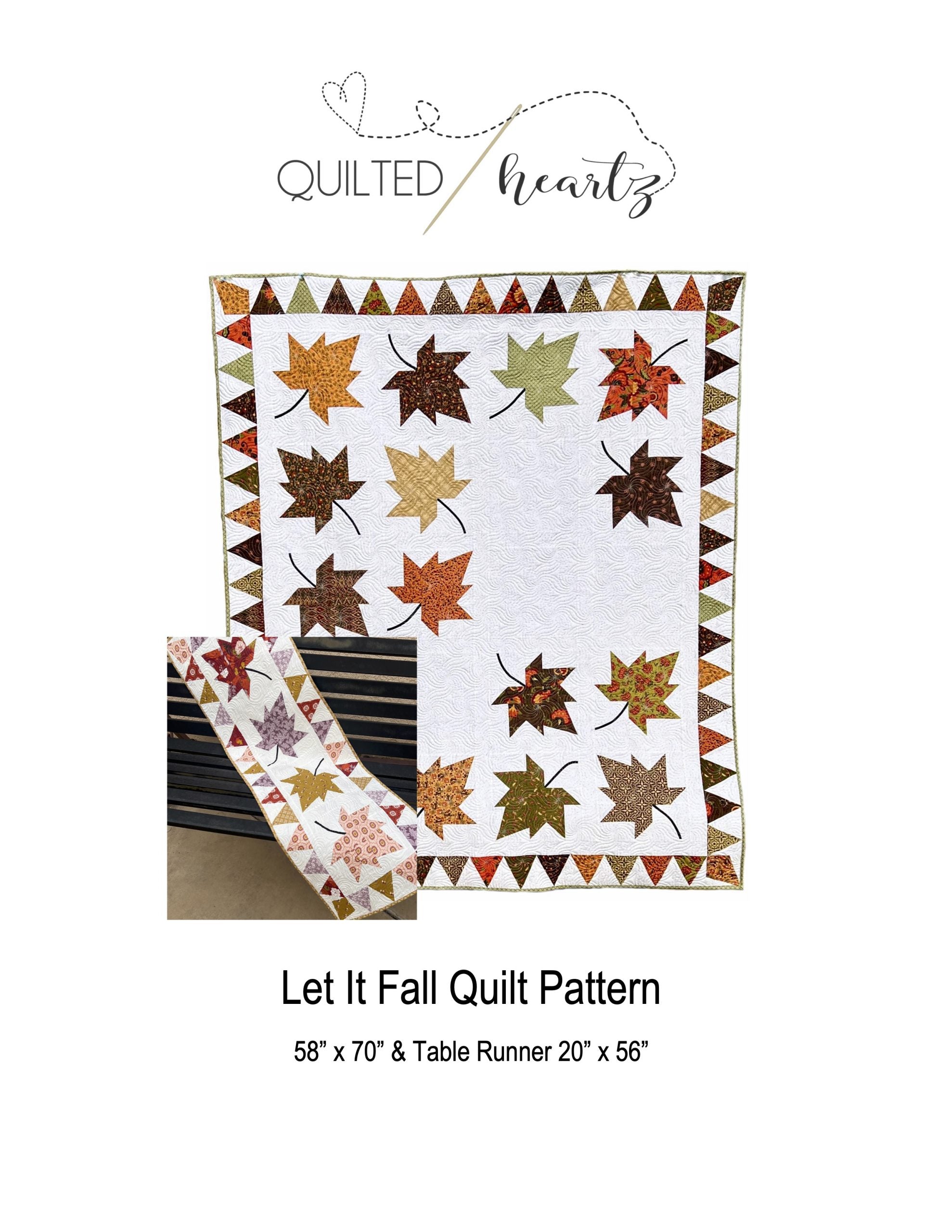 Let It Fall Quilt and Table Runner Pattern (Digital Copy Only ...