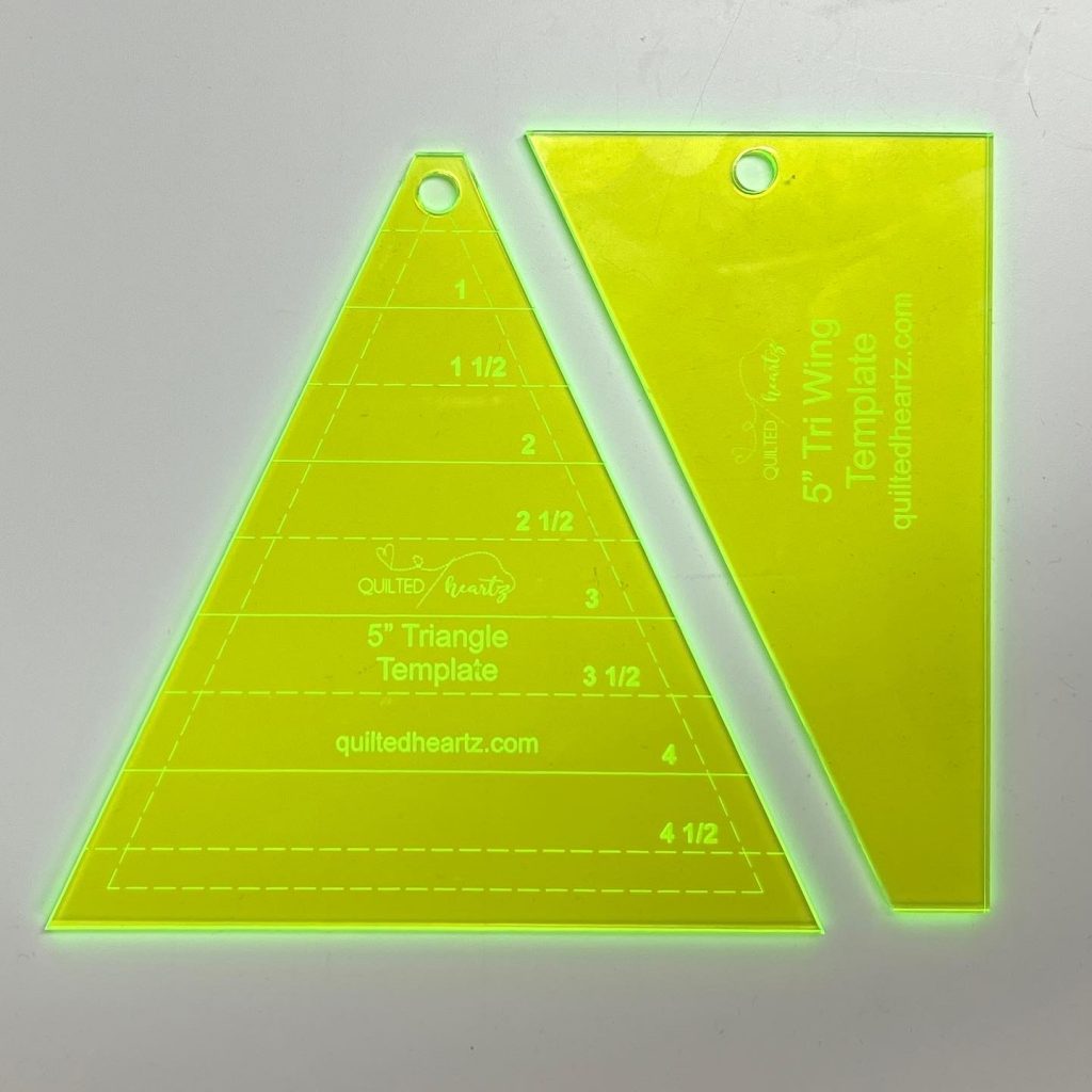 Triangle & Tri-Wing Perfect 5″ Acrylic Templates – Quilted Heartz